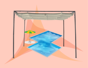 Swimming Pool Sun Shade | Saudi Shades Tents Services