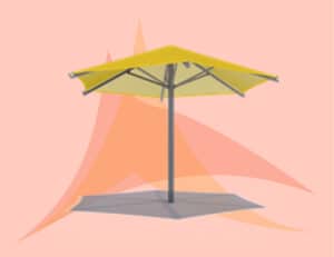 Single post shades for cafe's | Saudi Shades Tents Services